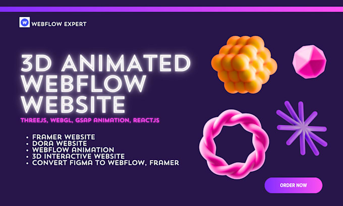 Build 3d Animated Webflow Website Threejs Gsap Animation 3d