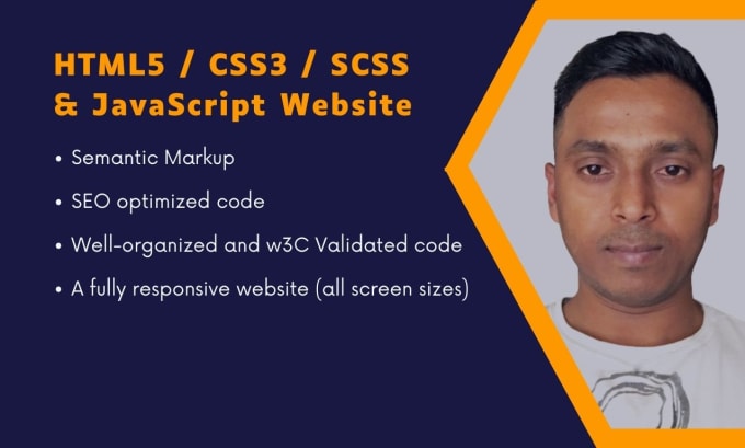 Design A Responsive Website Using Html Css Scss Javascript By Shahin