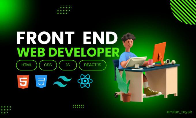 Be Your Front End Web Developer Using Html Css Tailwind Css And