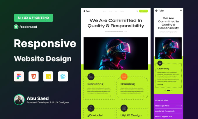 Design Responsive Website Using Html Css Bootstrap Reactjs Ui Figma By