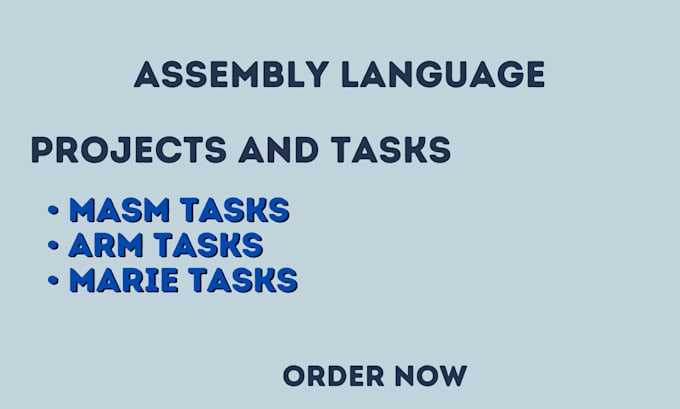 Code Assembly Language Projects And Tasks In Masm X86 Arm And More By