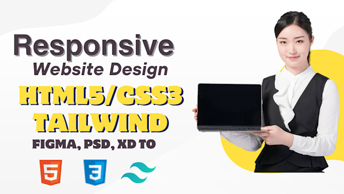 Convert Figma To Html Psd To Html Responsive Ui Design Using Tailwind Css By Asghar Fiverr