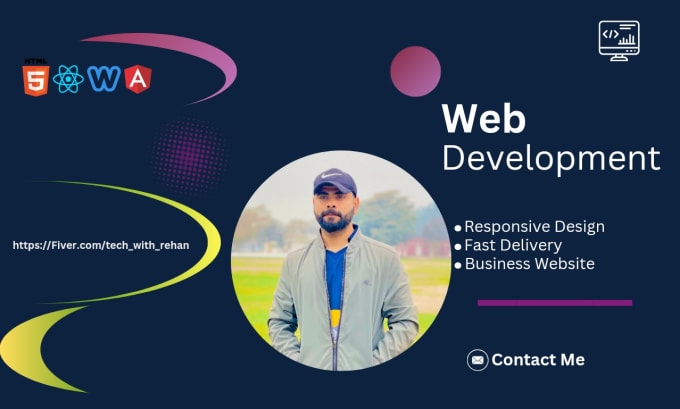 Develop Frontend Using React Html Css Javascript By Tech With Rehan