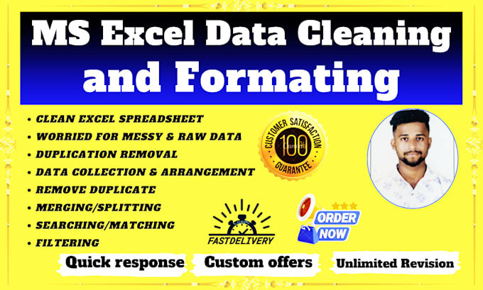 Ms Excel Data Cleaning And Formatting Clean Excel By Debaraj Excel Fiverr