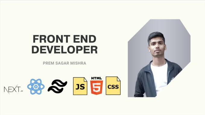 Be Your Front End Developer Using Reactjs Html Css And Js