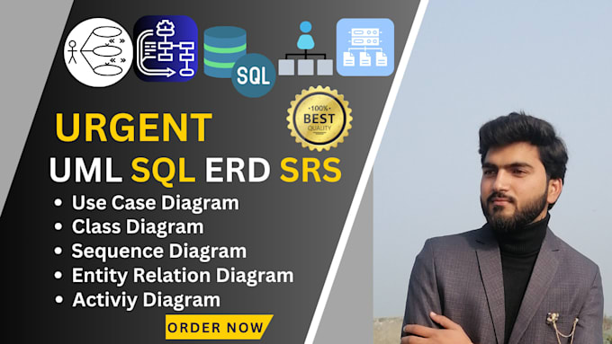 Do Your Urgent Uml Diagram Class Bpmn Srs Erd Sql Database Tasks