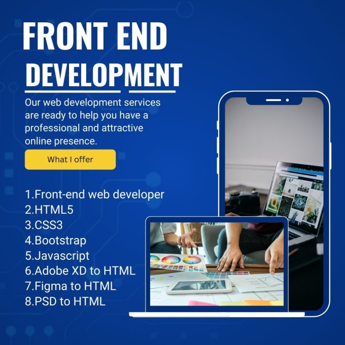 Be Your Front End Web Developer Using Html Css Bootstrap React Js And