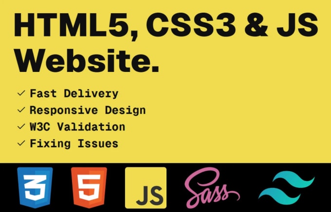 Create Dynamic Website With Html Css And Javascript By Ravish86 Fiverr