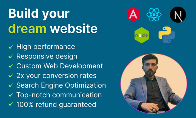 Design And Develop Websites In React Angular Node Python Nextjs By