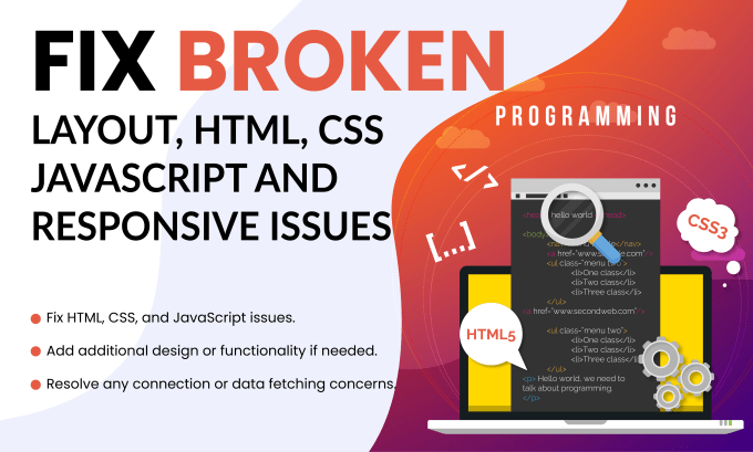 Fix Layout Html Css Javascript And Responsive Issues By Mi Sajid