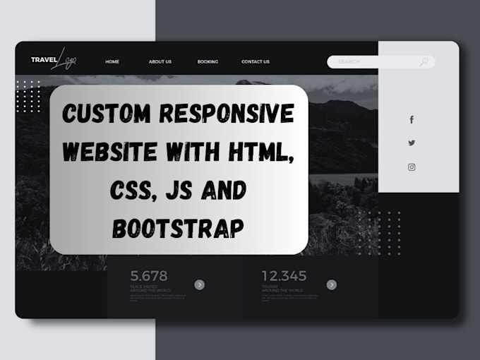 Develop A Custom Responsive Website With Html Css Js And Bootstrap By