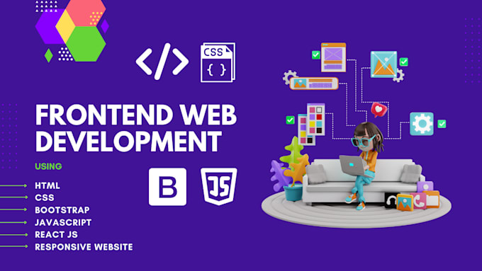 Do Frontend Development Using Html Css Bootstrap Javascript And