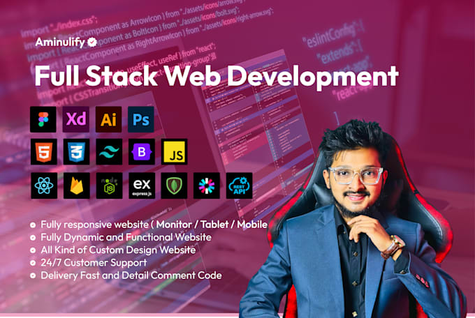 Convert Figma Or Xd Design To Responsive React Mern Stack Website By