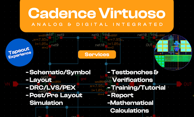 Design Analog And Digital Vlsi Circuits And Layouts Using Cadence