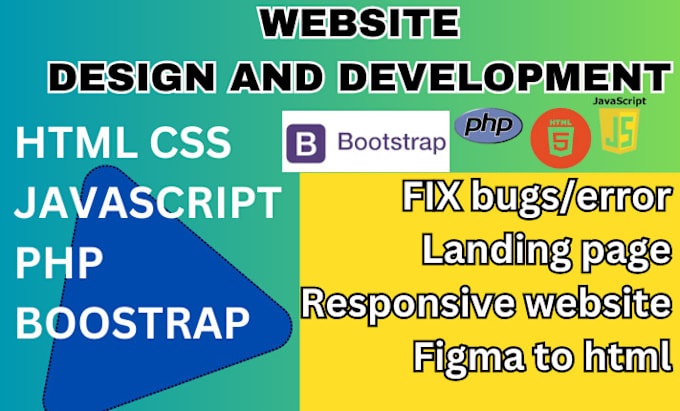 Design And Develop Responsive Websites In Html Css Javascript Php And