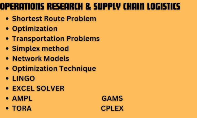Do Ampl Operations Research Optimization And Supply Chain Projects By