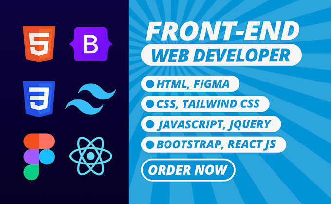 Do Front End Web Development Using Html Css Bootstrap Reactjs And