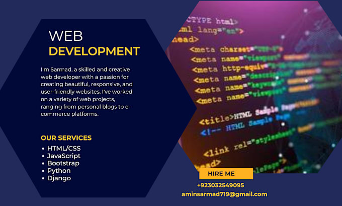 Be Your Frontend And Backend Web Developer Using Html Css Bootstrap