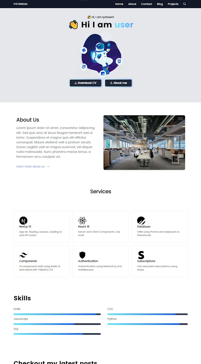 Do Website Design Using Reactjs Python Django As Full Stack Web