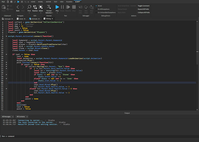 Learn Or Code Some Roblox Scripts In Lua By Hexus769 Fiverr