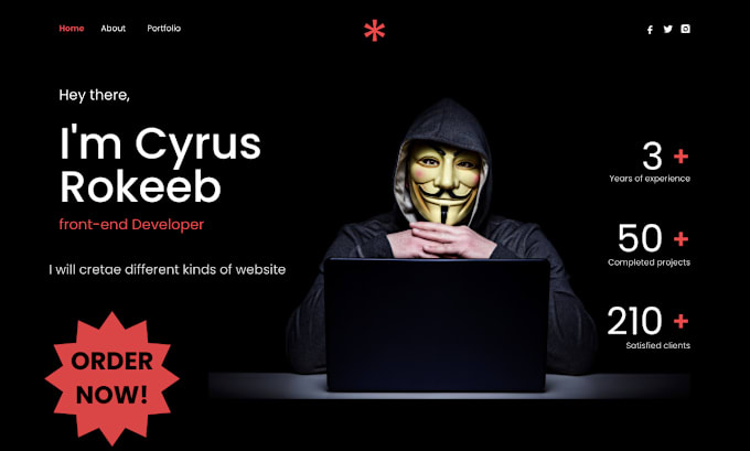 Be Your Front End Web Developer Using Html Css Bootstrap React Js
