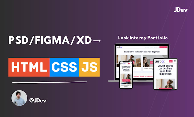 Be Your Frontend Web Developer Figma To Html Tailwind Css By James9117