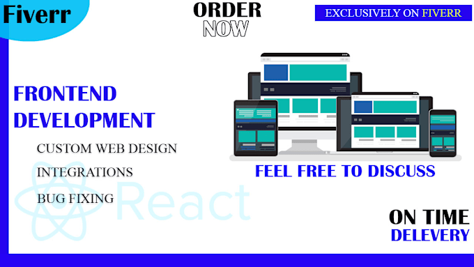 Be Your Front End Web Developer Using Html Css Bootstrap React Js