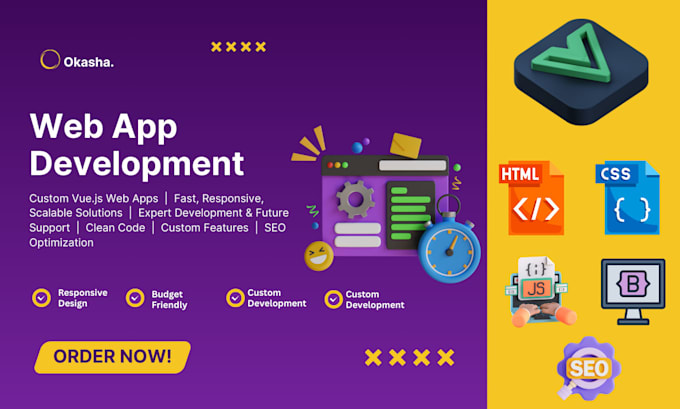 Design Redesign Your Web App With Vue Js Html Css Js By Okashaworks