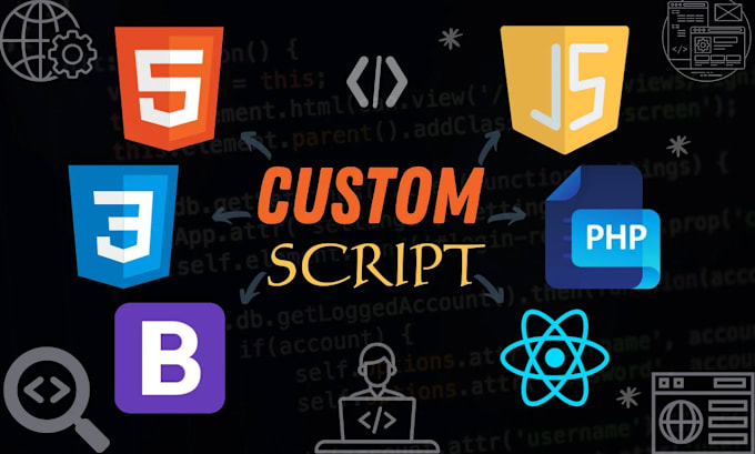 Write Custom Html Css Bootstrap Javascript Jquery And Php By