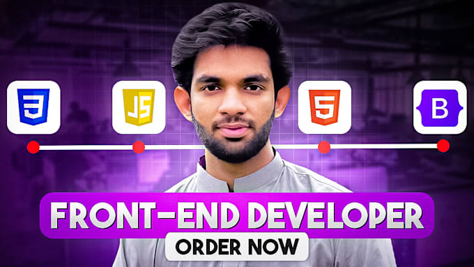 Be Your Frontend Developer Using Html Css And Javascript By Talha