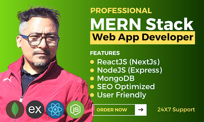 Be Your Mern Stack Web App Developer In React Js Next Js Node Js By