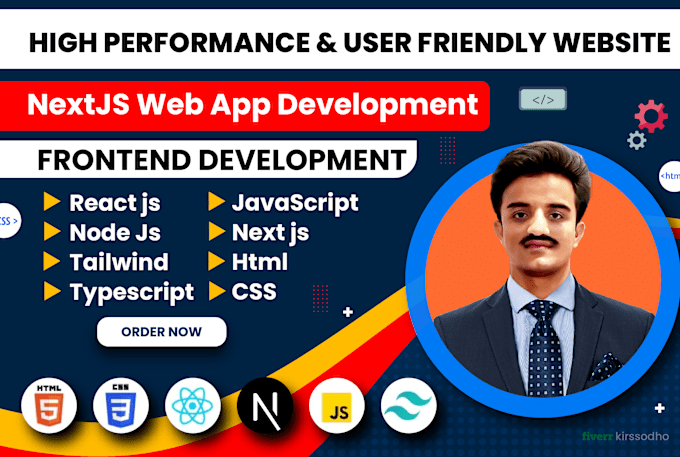 Be Your Next Js And React Js Developer Including Html Css Tailwind