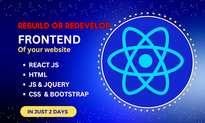 Rebuild Frontend Of Your Old Website Using React Js Html Css Bootstrap
