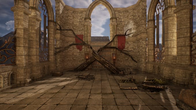 Do Unreal Engine Game Environment Level Design Game Map 3d Scene In