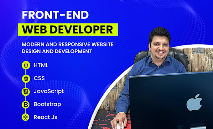 Do Frontend Development Html Css Javascript Bootstrap Reactjs Angular Vuejs