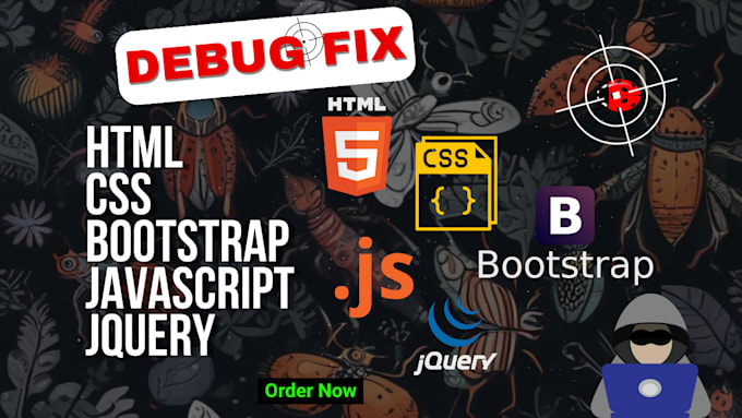 Solve Html Css Javascript Bootstrap Jquery Bugs In Your Web Page By