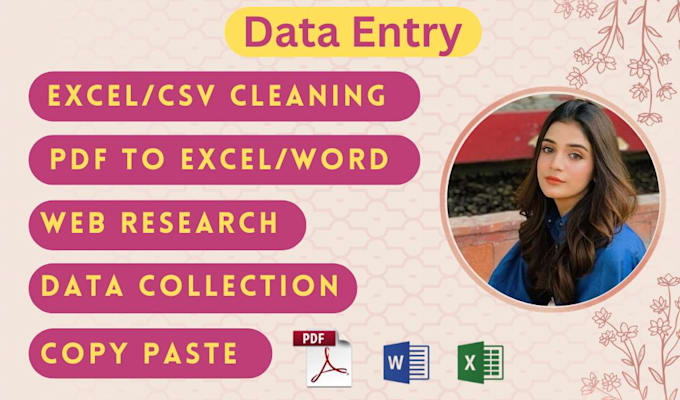 Do Excel Data Entry Processing Copy Paste And Pdf To Excel By