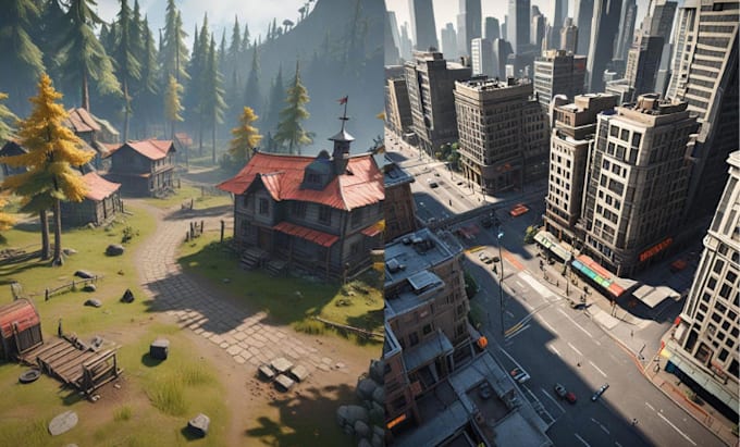 Do 3d Game Environment Unity 3d Model Scenes 3d Game Asset Level