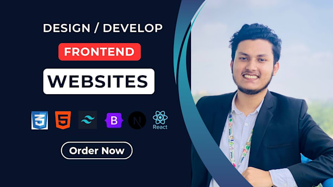 Do Fronted Web Development Using Html Css Bootstrap Tailwind Javascript