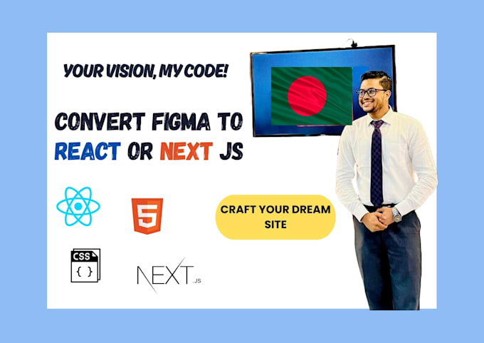 Convert Figma To Responsive React Or Next Js Website By Pandasteam Fiverr