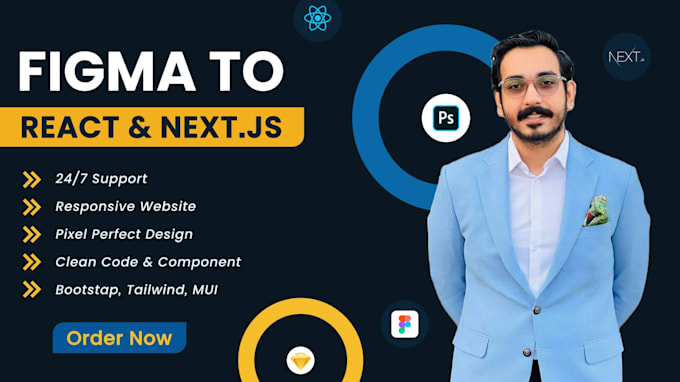 Convert Psd To React Figma To React Js Or Next Js Using Tailwind Css By