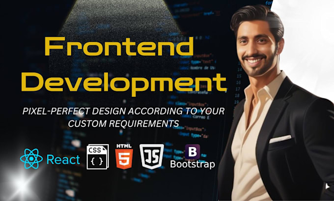 Develop Static Frontend Website Design In React Html Css Bootstrap Or