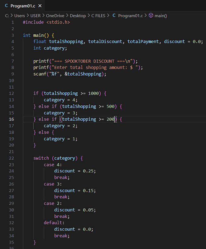 Make A Program Using C Language By Ilham Hadaya Fiverr