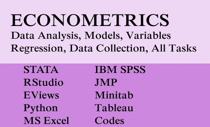 Do Econometric Data Analysis In Stata Rstudio Eviews Python Spss And Excel By Humaira Khali
