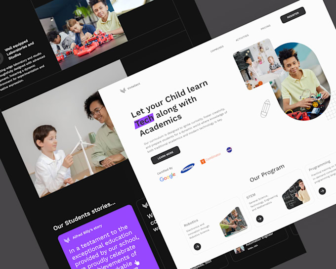 Create A Responsive Landing Page Ui Ux Design In Figma With Light And