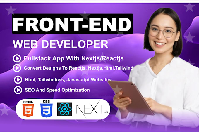 Front End Web Developer Reactjs Nextjs Html Tailwind Css