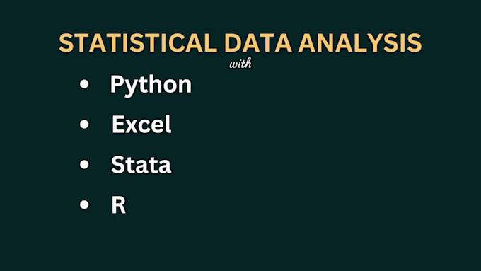 Help With Statistical Data Analysis Using Python Stata Excel And R By Creator Joseph Fiverr