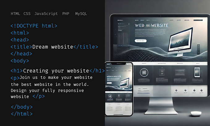 Do Web Development Using Html Css Javascript Php And Mysql By