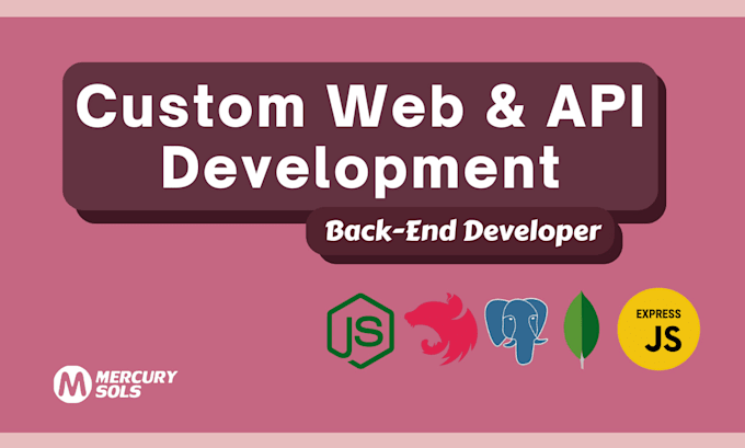 Be Backend Developer For Web App And Api Using Nestjs Expressjs And Nodejs By Mercury Sols