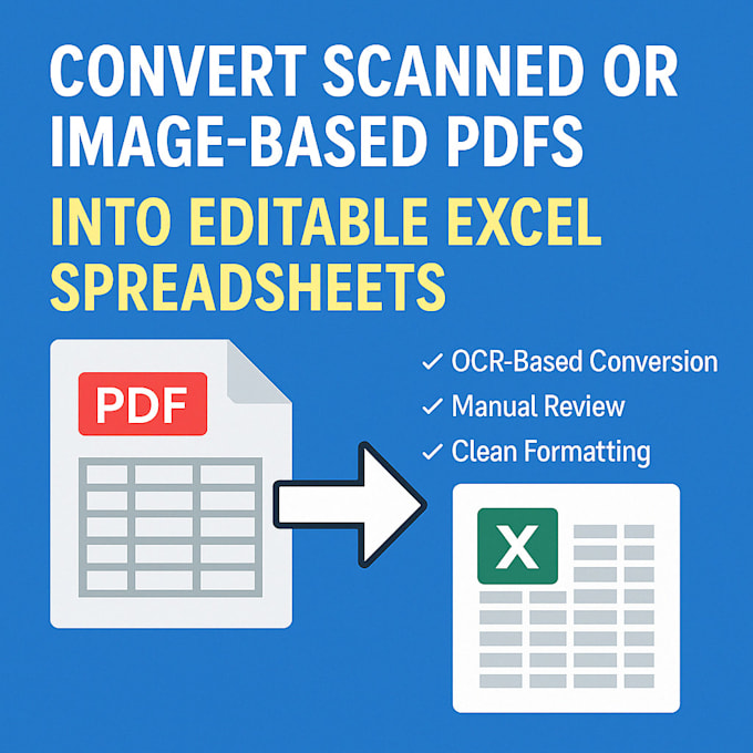 Convert Image Based Pdfs Into Editable Excel Spreadsheets By Umesh K10